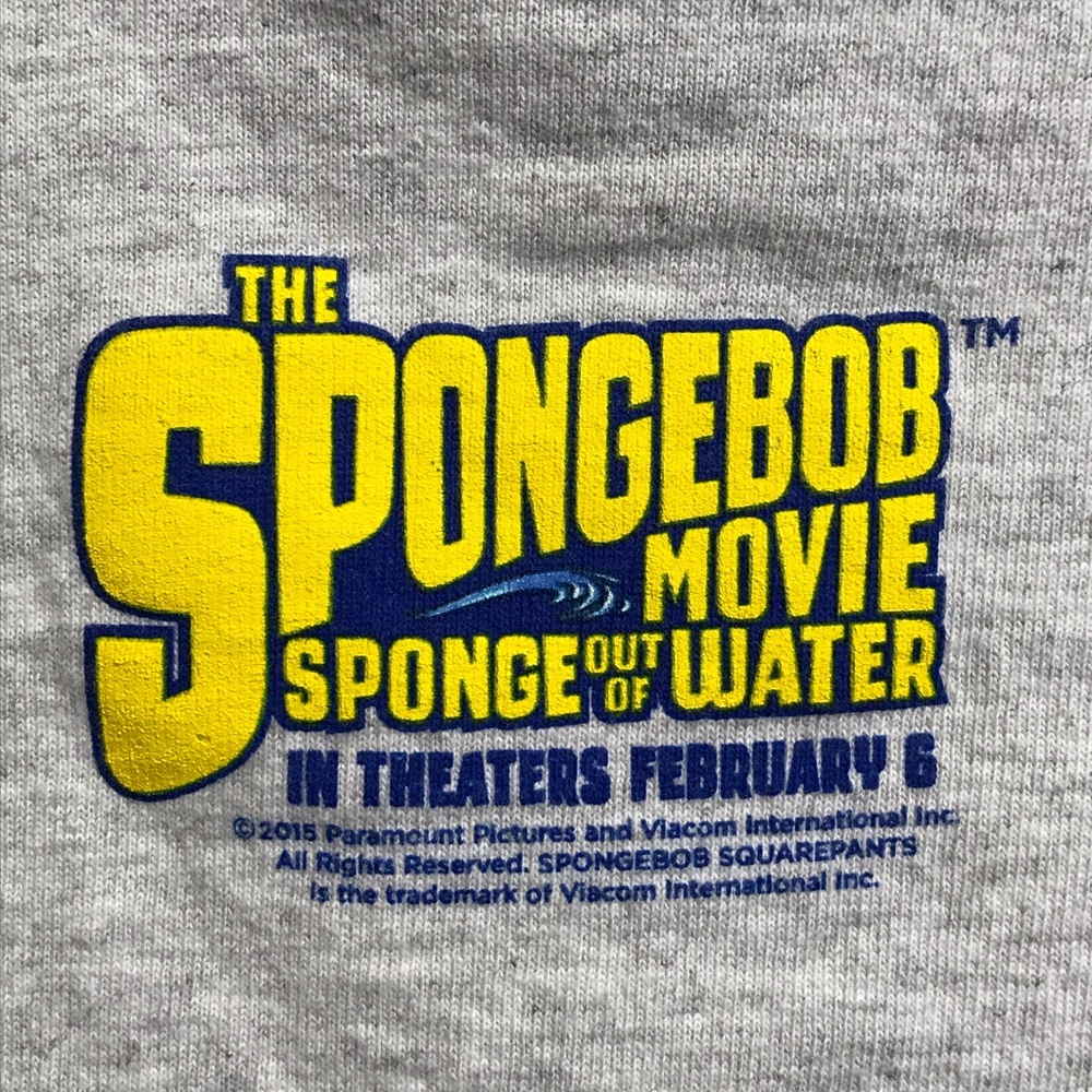 Spongebob Squarepants Movie Paramount Gray Tee - Gem